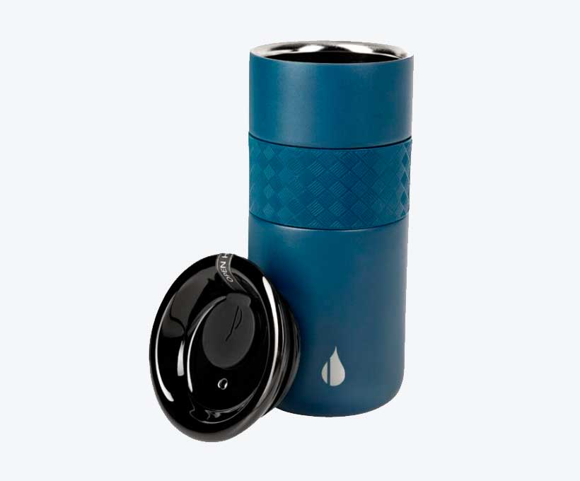 Termo Metálico Azul - BrandOn